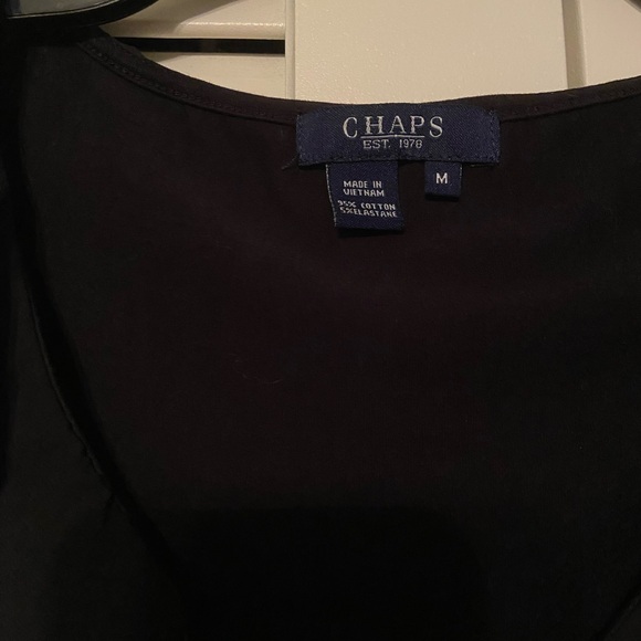 Chaps | Tops | Chaps Classic Black Blouse | Poshmark
